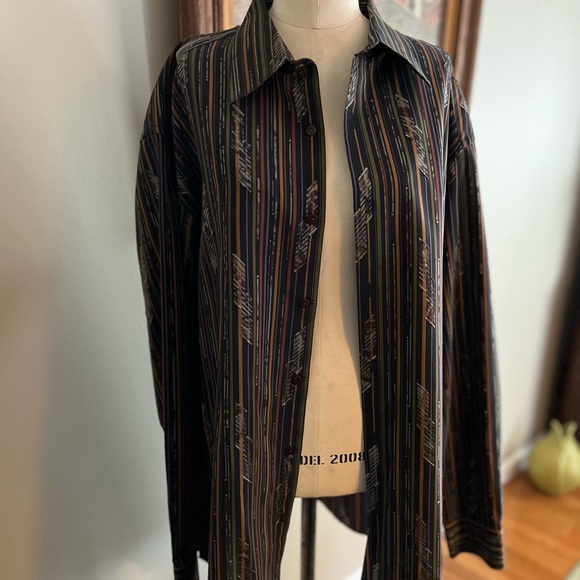 Jhane Barnes | Shirts | Jhane Barnes Artsy Long Sleeve Button Down ...